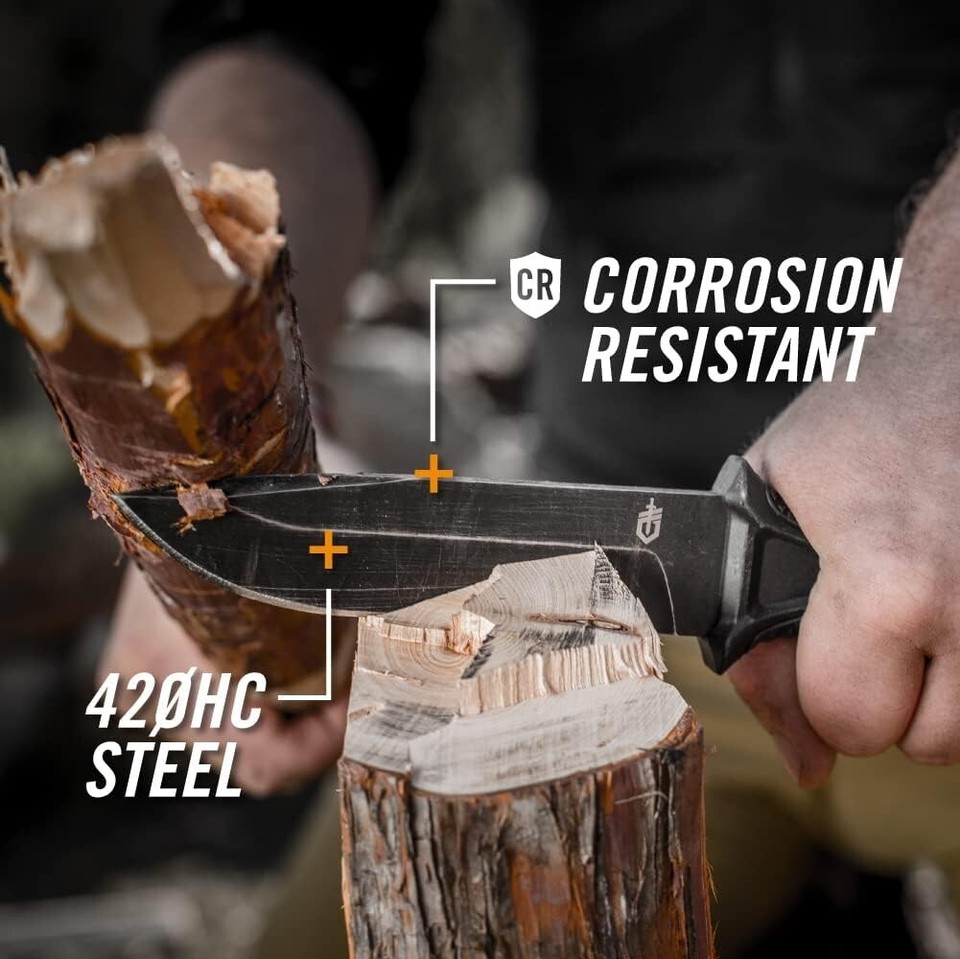 Gerber Strongarm Fixed Blade Fine Edge Knife Modular MOLLE Sheath ...