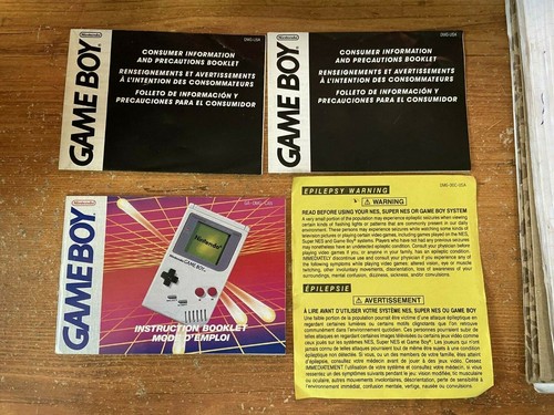 Nintendo Game Boy Instruction Booklet (GA-DMG-can-1) AUTHENTIC CONSOLE ...