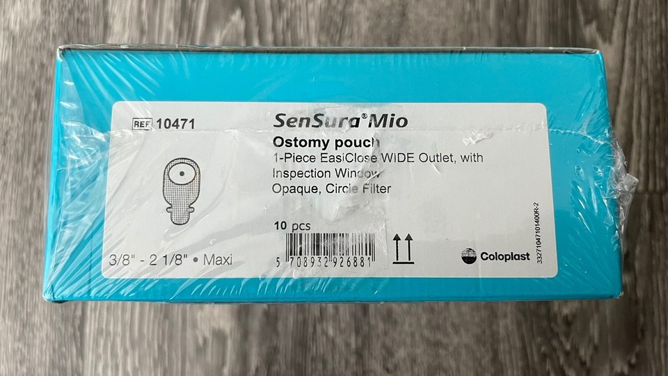 10 Coloplast Sensura Mio 1-Piece Easiclose Wide Outlet Ostomy Pouch ...