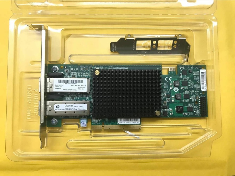 HP NC523SFP NC552SFP OCE11102 Dual Port Ethernet 10GbE SFP+ PCI-E NIC ...