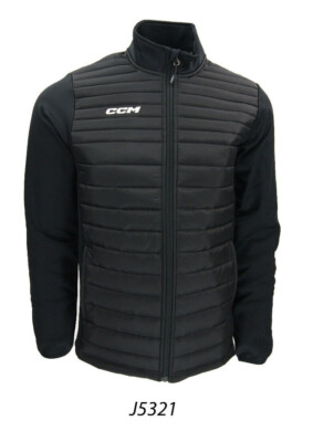 CCM Hockey Team Quilted Jacket Black Size Senior/Adult-J5321 | eBay