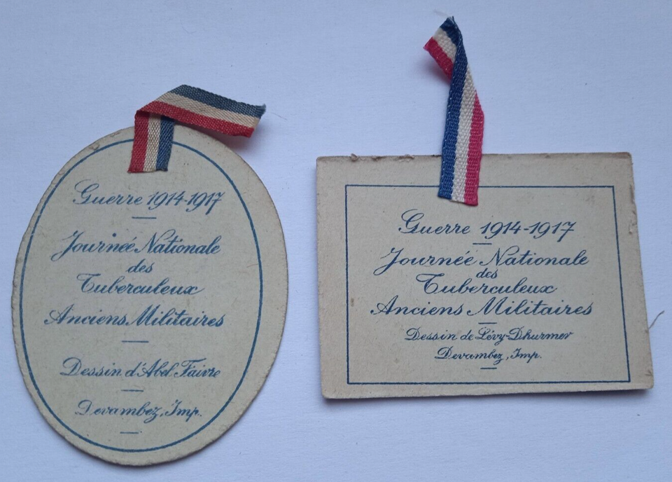 LOT 2 WWI TUBERCULOSIS DAY WW1 SOLDIERS FUNDRAISING 1917 LAPEL PIN ...