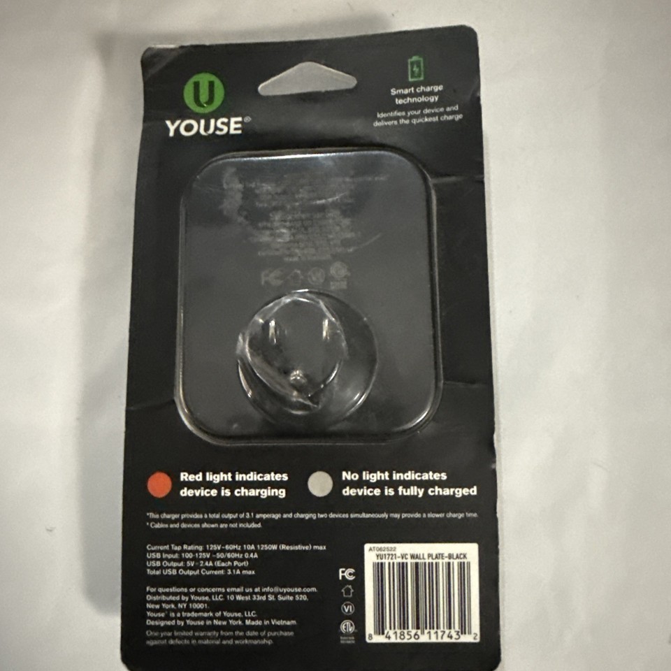 Youse 15 W 3.1 Amp Usb Plus Usb-C Wall Plate Charger! | eBay