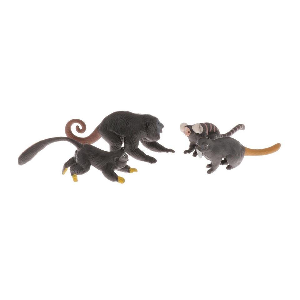 4x Monkey Animal Model Action Figure Plastic Decoration Educational Toy ...