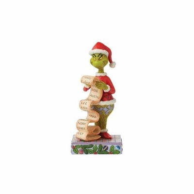 Dr.Seuss Babbo Natale Grinch Holding The Naughty O Bello List Figurina ...