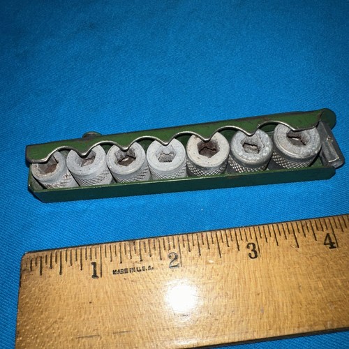 Vintage INDESTRO Tools 1/4” Hex Drive Socket Set No. 350, Includes 7 ...