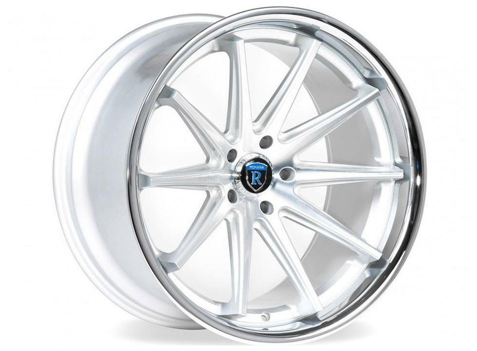 20” ROHANA RFC10 MACHINED SILVER CONCAVE RIMS FOR G35 COUPE 350Z 370Z ...