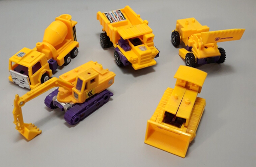 5 VTG 1980 1984 Transformer Decepticon Yellow Purple Kids Toy Truck ...