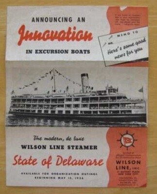 STATE OF DELAWARE (Wilson) 1936 Brochure | eBay