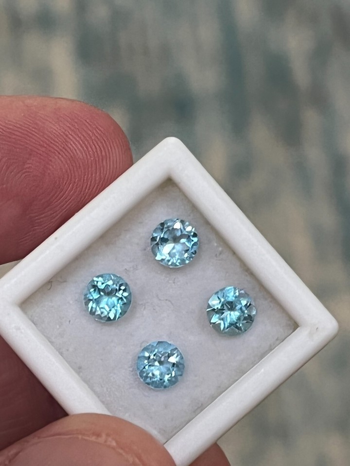 4pc Set Russian URAL MT.Murzinka Ekaterinburg 2.35ct SKY Blue Topaz SWEET:) | eBay