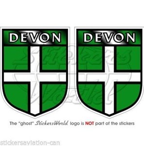 DEVON County Britain UK Exeter Shield Vinyl Bumper Decal-Sticker 3 ...