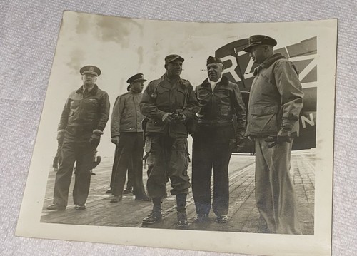 1951 Military Photo-Off Coast of Korea-Admiral/General Ridgeway/Captain ...