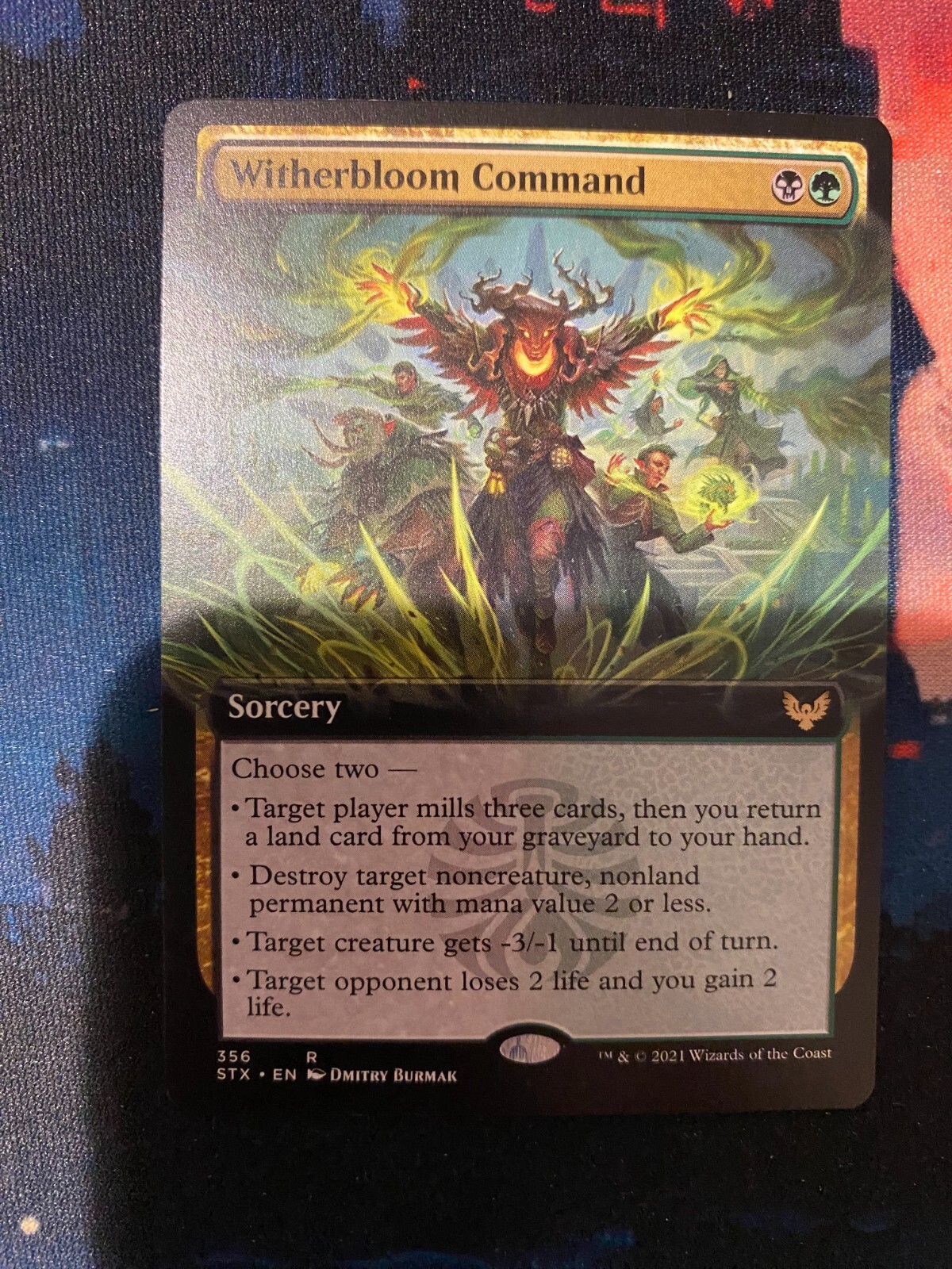 MTG Strixhaven School of Mages Witherbloom Command Extended Art | eBay