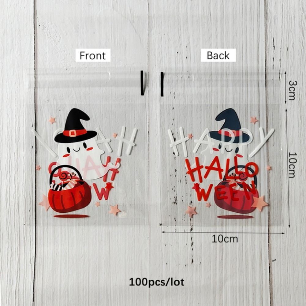 100PCS Halloween Trick Or Treat Sweet Biscuit Cookie Gift Candy Loot ...