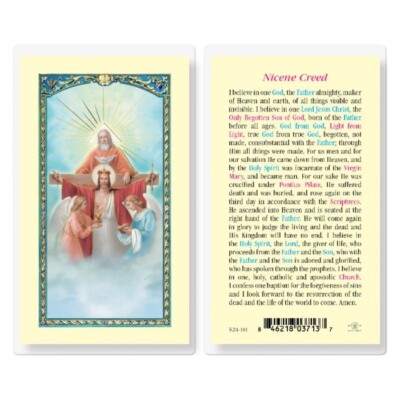 Angels with Holy Trinity - Nicene Creed - Laminated Holy Card E24-181 ...
