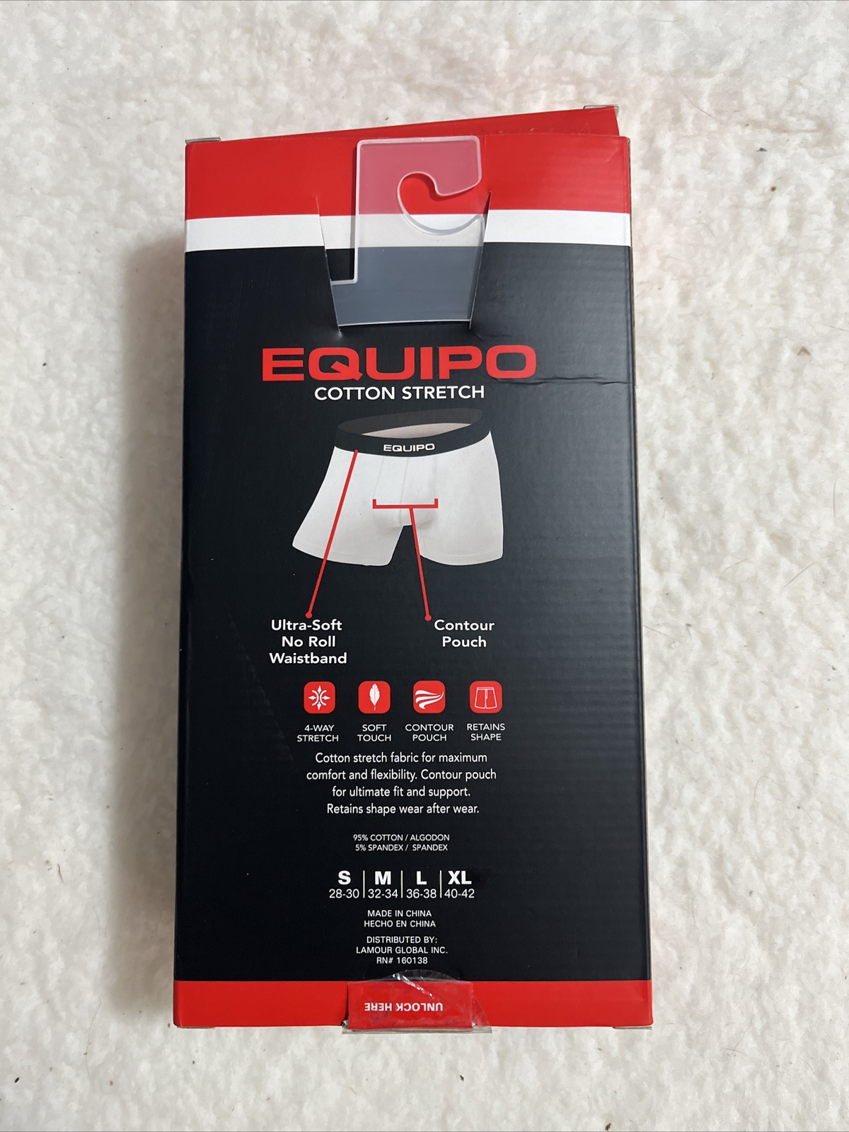 Equipo Men's 3-Pack Boxer Briefs Cotton Stretch Blue Assorted Size XL ...
