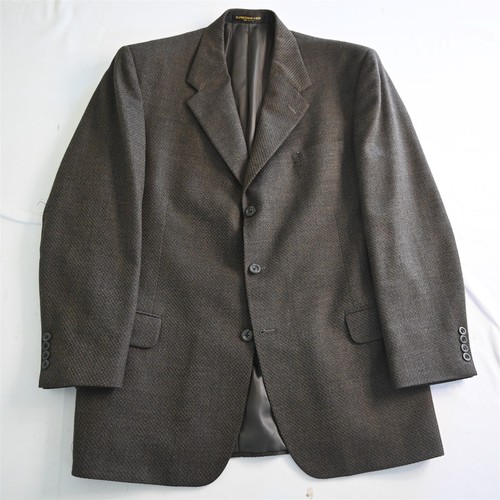 Vtg Hickey Freeman USA Made 42S Brown Tweed Mens Blazer Jacket Sport ...