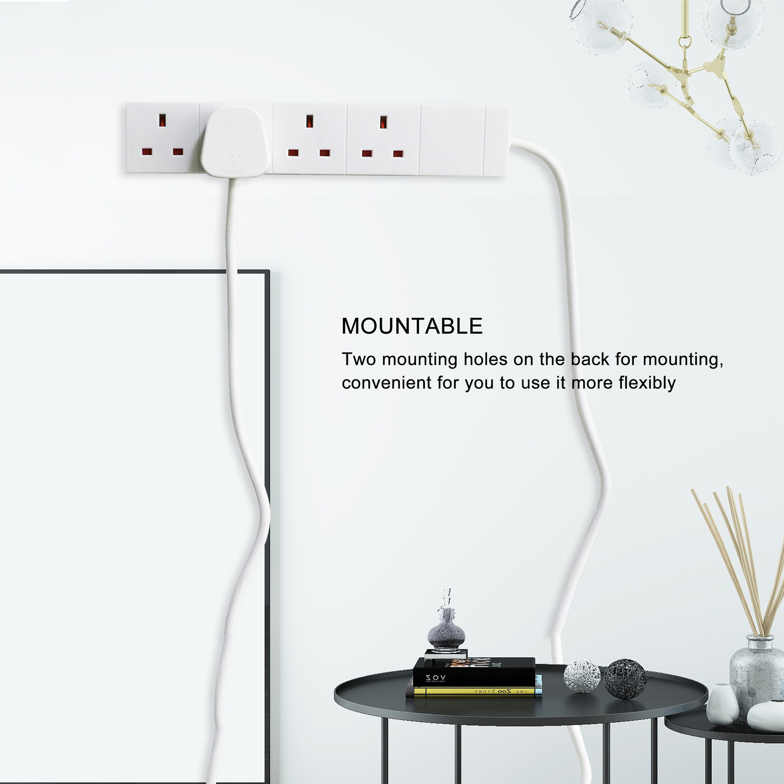 4 WAY 4 GANG SWITCHED EXTENSION LEAD EXTENTION LEAD 1M/ 2M/ 4 SOCKETS ...