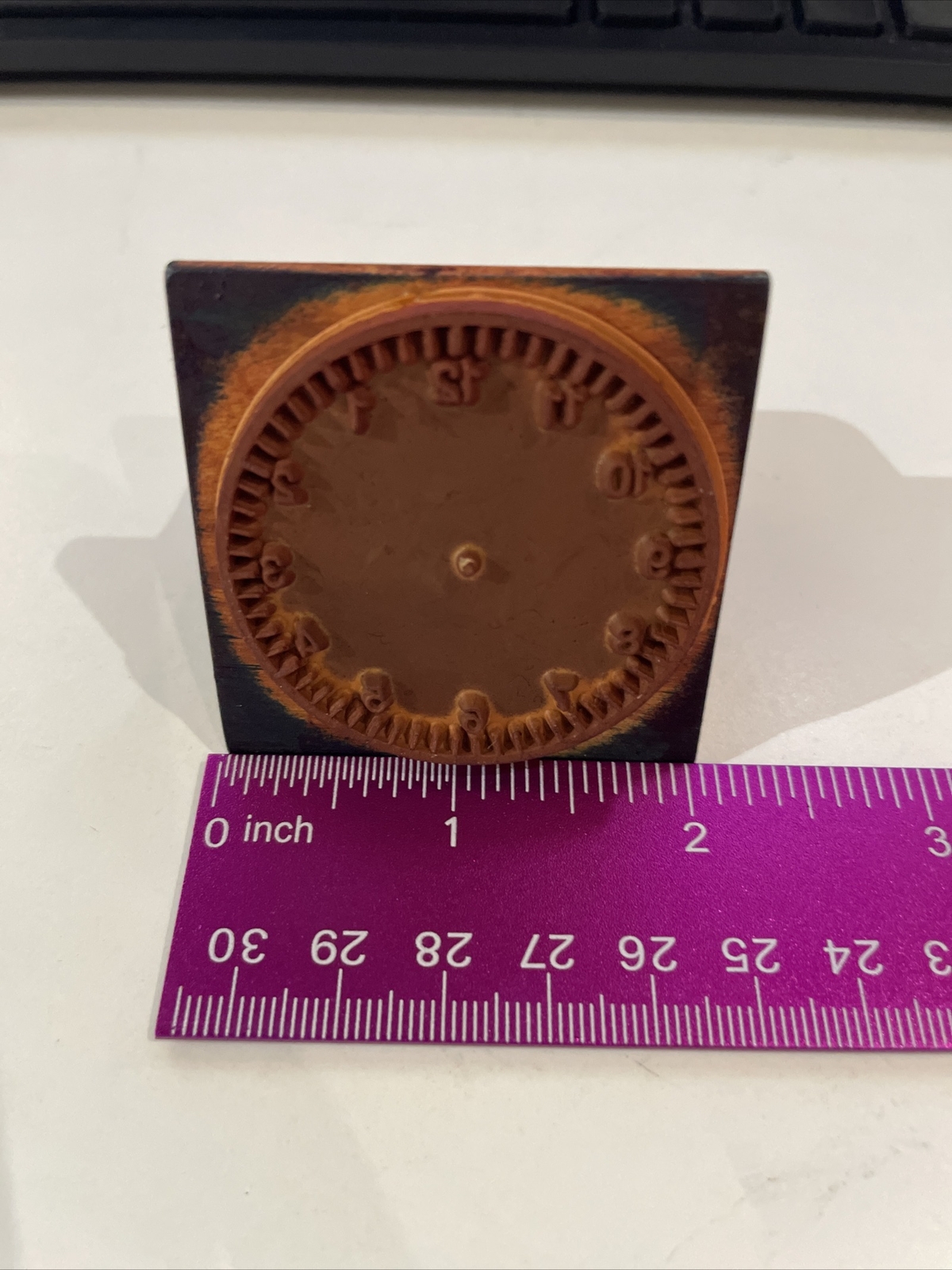 Handless Clock Teacher's Rubber Stamp, wood mounted | eBay