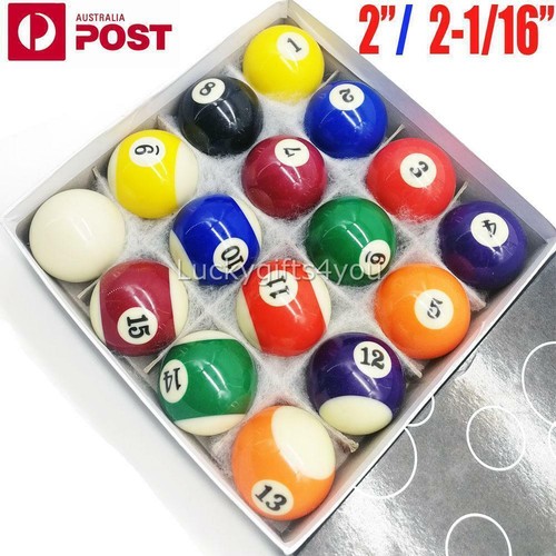Pool Balls Set for Pool Billiards Snooker 2 Inch & 2-1/16 Available AU ...