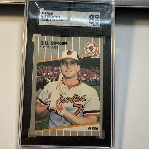 1989 Fleer Bill Billy Ripken #616 Scribble Bat Knob Error Baseball SGC ...