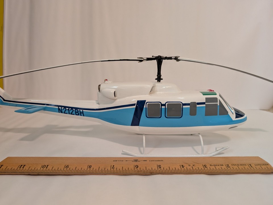 Bell Helicopter Model 212 solid wood 16" model | eBay