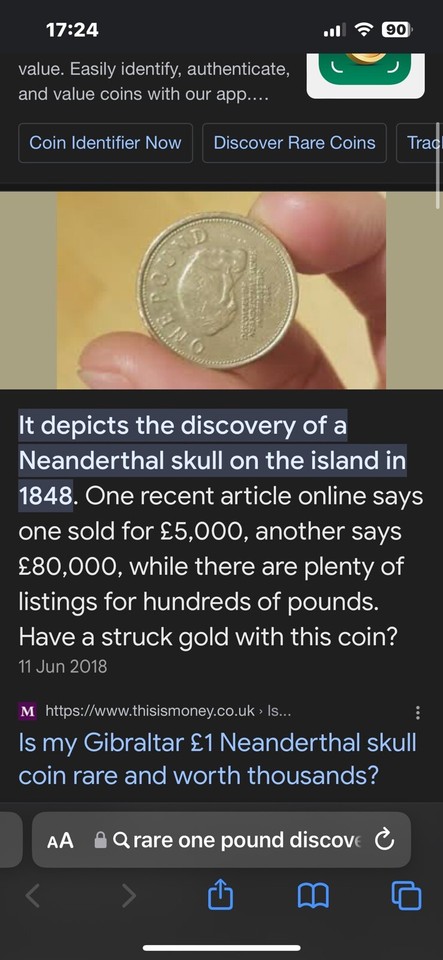 discovery of a Neanderthal skull on the island in 1848. SUPER Rare 1 ...