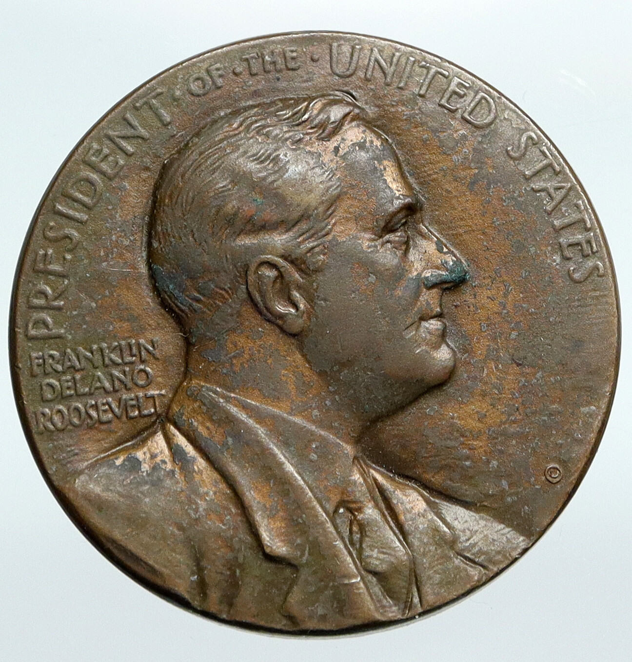 1938 USA President Franklin Delano Roosevelt FDR P MINT Token Medal ...