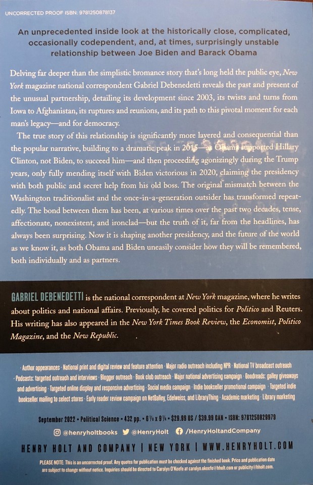 THE LONG ALLIANCE Imperfect Union Joe Biden & Barack Obama Gabriel ...