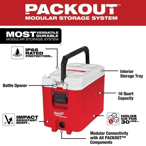 Milwaukee Tool 48-22-8460 Packout™ 16Qt Compact Cooler 45242543830 | eBay
