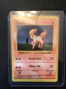 Shadowless Ponyta 60/102 English 1999 Base Set Pokemon Card Rare ...