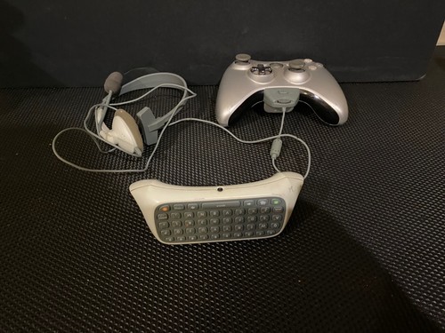 Combo XBOX 360 Wireless Controller gray with chatpad and headset | eBay