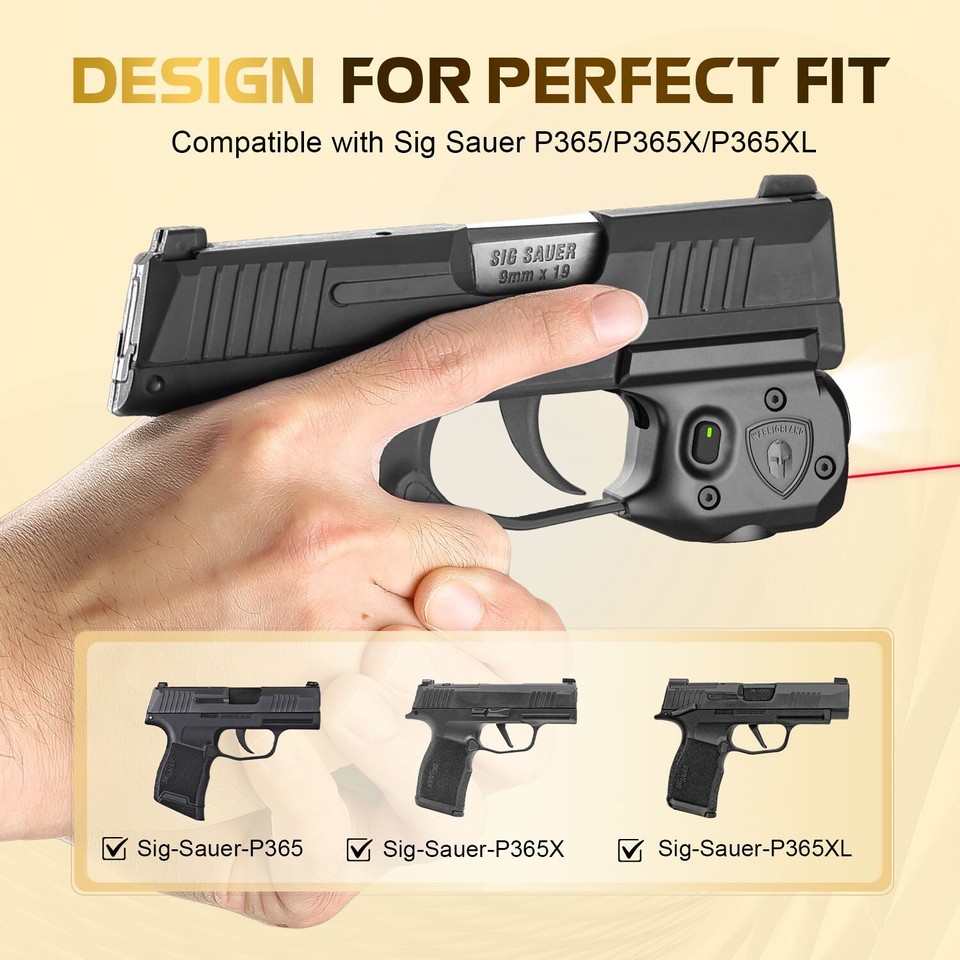 TSG 150-Lumens LED Flashlight with Red Laser Combo Fits Sig Sauer ...