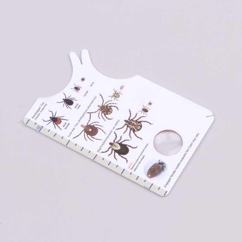 Tick Card For Dogs Portable Tick Card With Magnifier For Gently Remove ...