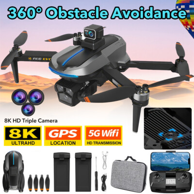 Brushless 8K FPV WiFi RC Drone with HD Camera GPS Quadcopter Follow Me ...