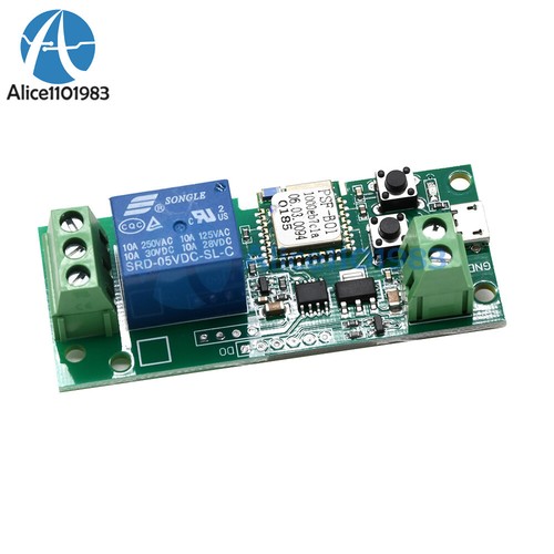 5V Self-lock Smart WiFi Wireless Switch Relay Module DC5V by APP Control | eBay