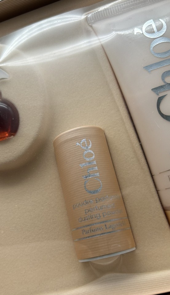 Vintage Chloè Parfum Lagerfeld Gift Set Box Perfume Lotion Dusting ...