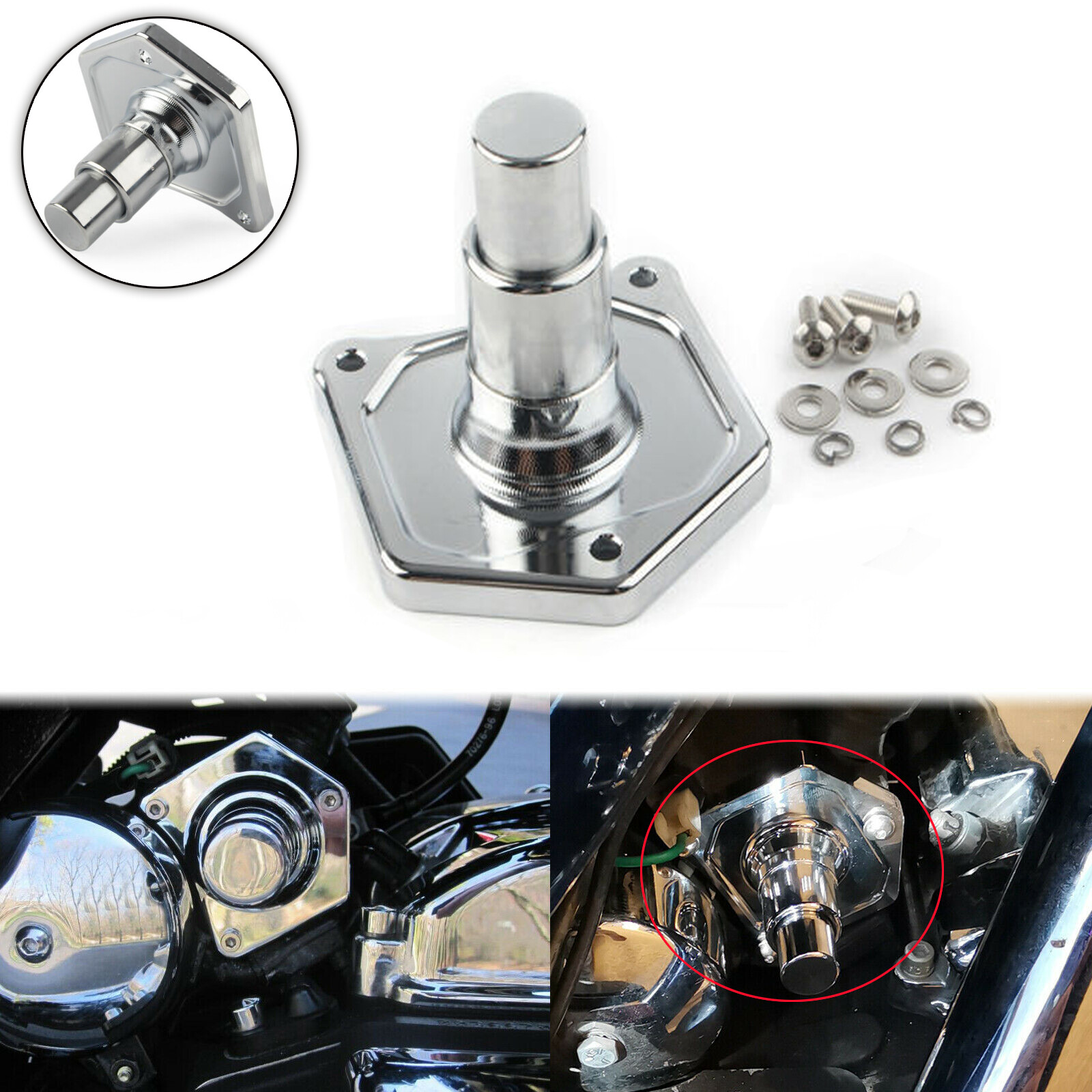 CNC Solenoid Cover Starter Push Button For Harley 1991-2017 Electra ...