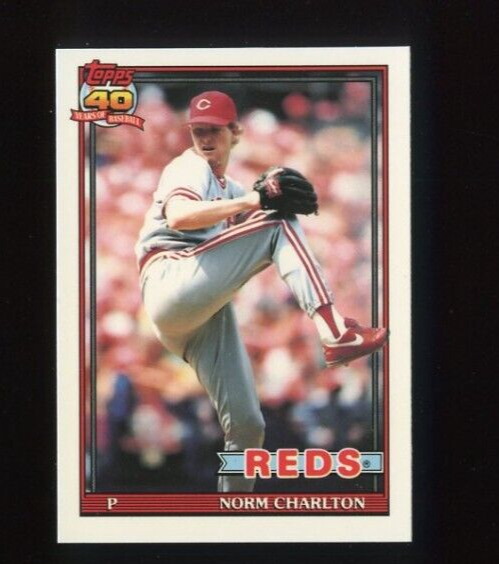 1991 TOPPS TIFFANY #309 NORM CHARLTON CINCINNATI REDS | eBay