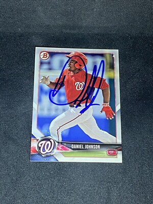 Daniel Johnson 2018 Bowman Prospects #BP3 Washington Nationals Auto ...