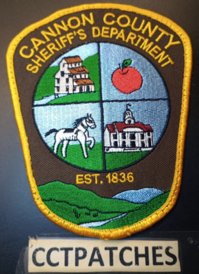 CANNON COUNTY, TENNESSEE SHERIFF SHOULDER PATCH TN | eBay