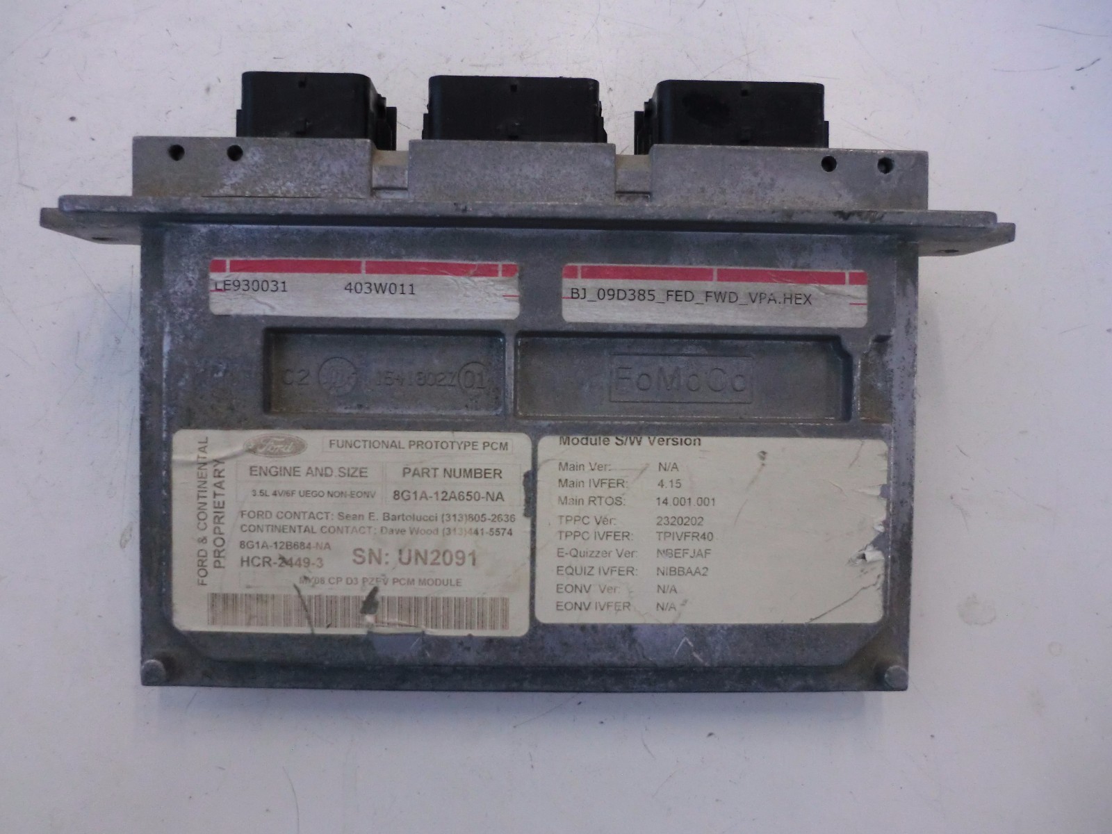 8G1A-12A650-NA | FORD OEM ENGINE CONTROL MODULE UNIT ECU ECM PCM | eBay