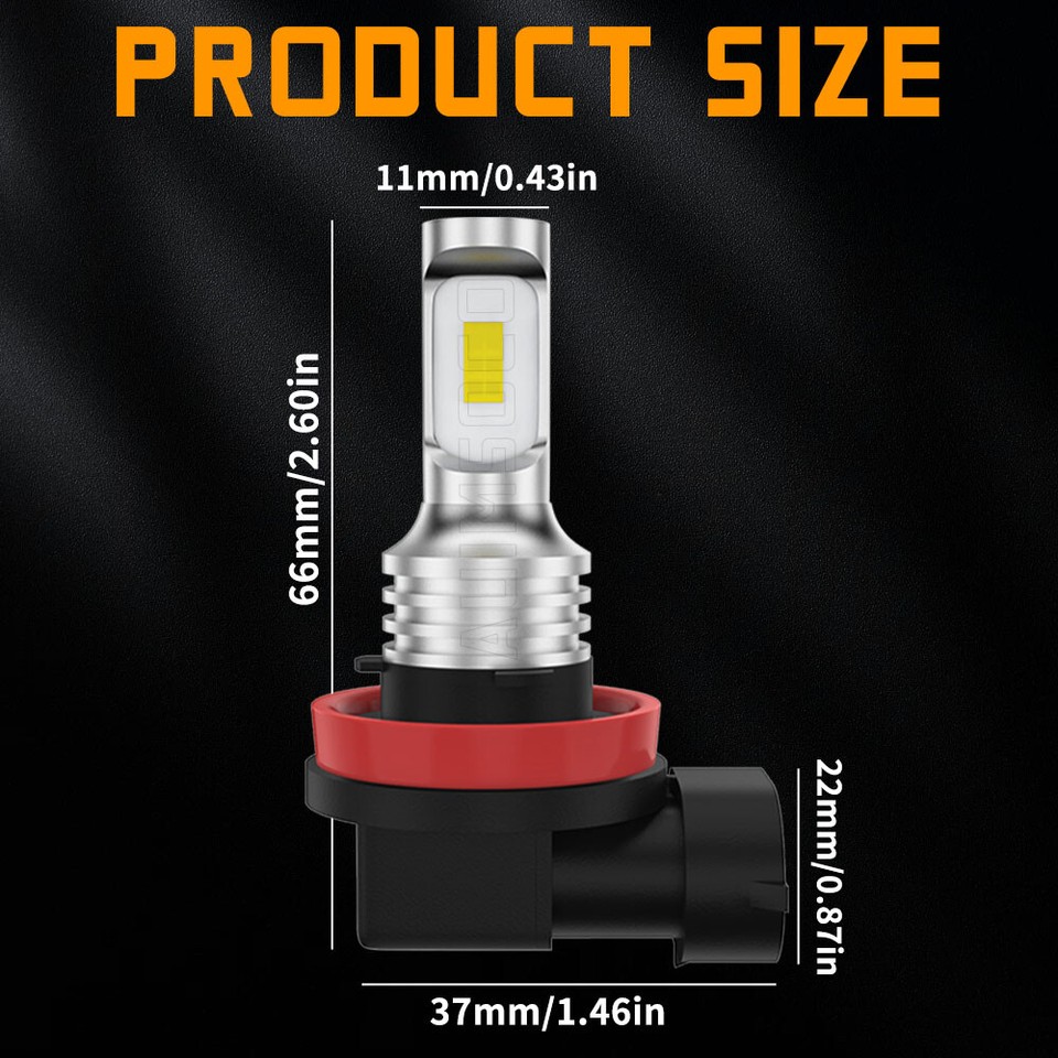 For Ford Fusion 2006-2018 6x LED Headlight Bulbs High Low Beam + Fog ...