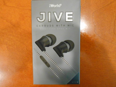iWorld JIVE Earbuds MIC & REMOTE & Tangle Free Cable Earphones BLACK ...