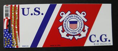 USCG Coast Guard Bumper Sticker made in the USA 6.5 x 3 inches | eBay