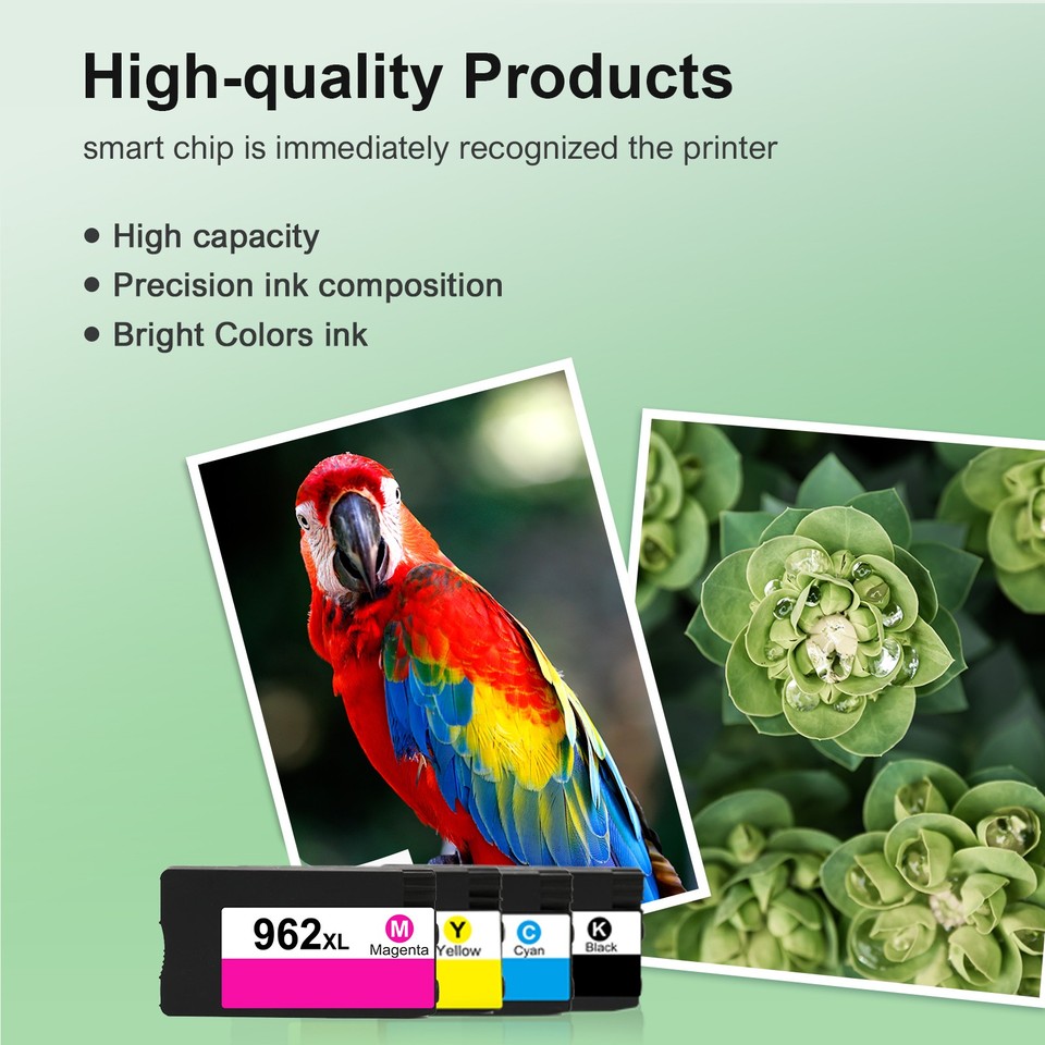 4Pack 962XL Ink Cartridges for HP Officejet Pro 9010 9015 9018 9020 ...