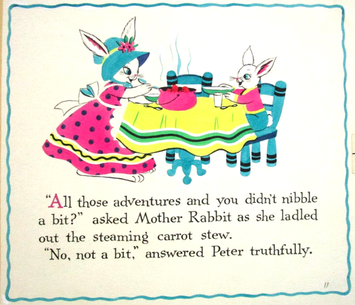 1972 PETER RABBIT CIRCUS DOLLIE TINGLE ORIGINAL drawing art BOOK ...