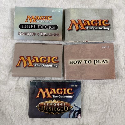 Magic the Gathering MTG Fold Out Pamphlet Guide Booklet Lot Knights Vs ...