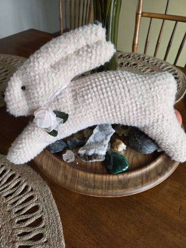 Primitive Farmhouse Country Stuffed Plush Leaping Rabbit Easter Spring ...