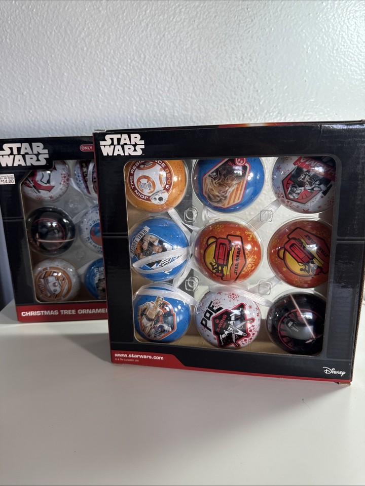 Hallmark Star Wars Set of 9 Double-Sided Christmas Tree Ornaments. New ...